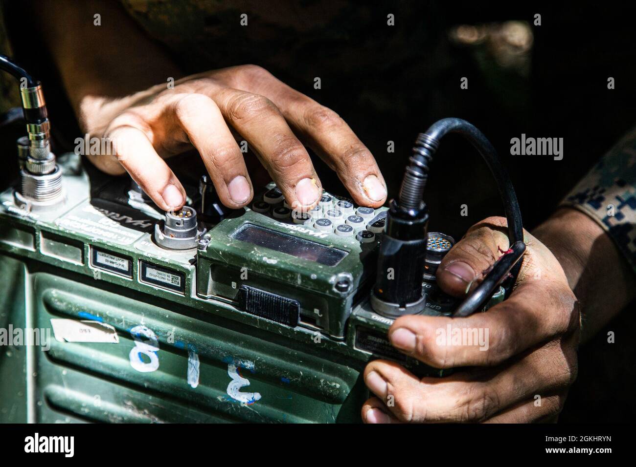 A U.S. Marine with Alpha Company, Infantry Training Battalion, School ...