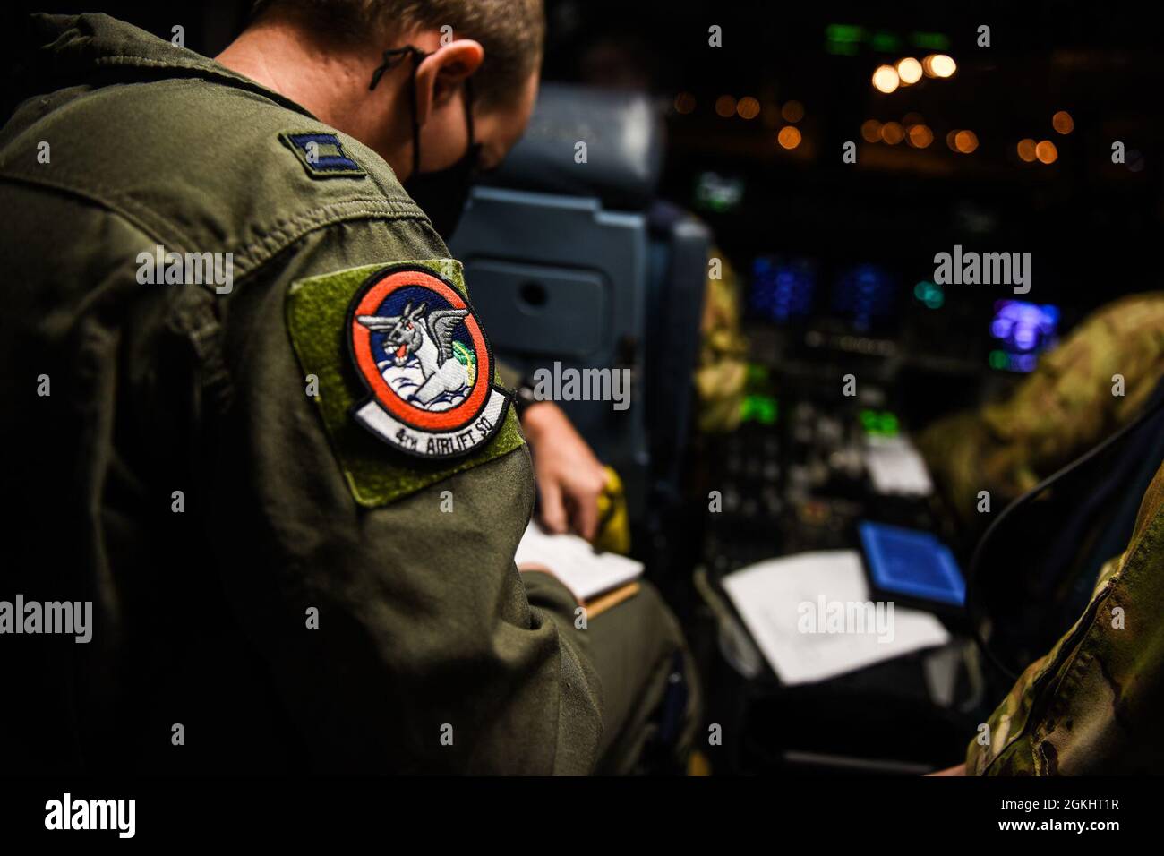 U.S. Air Force Capt. Ryan Pattman, 4th Airlift Squadron tactics officer ...