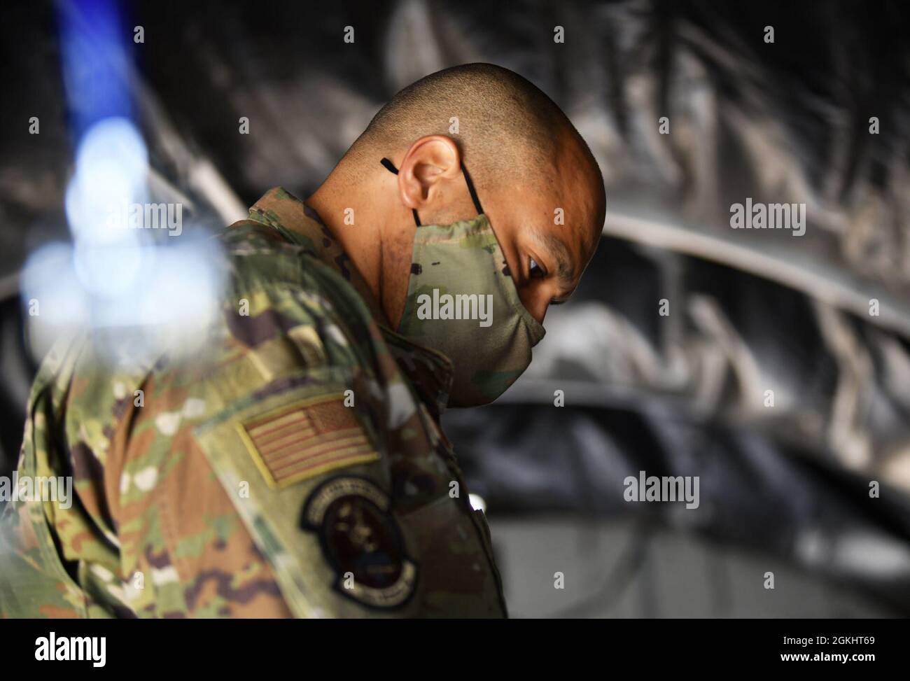 Lt. Col. Abner Ward, 349th Medical Squadron, takes part in an emergency ...