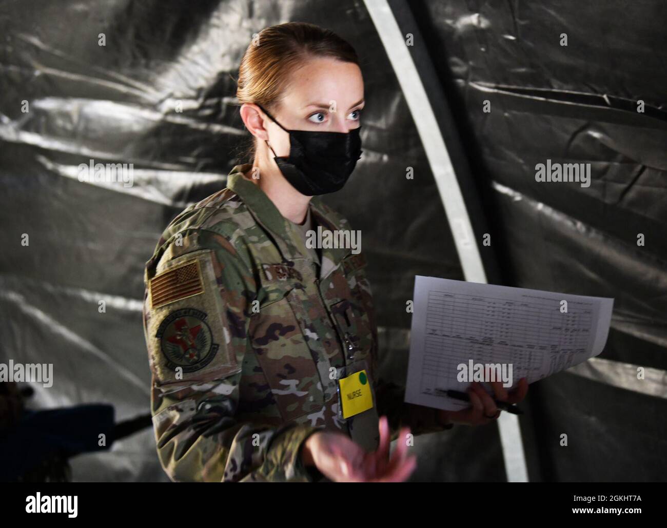 1st Lt. Kelli Samples, 752nd Medical Squadron, takes part in an ...