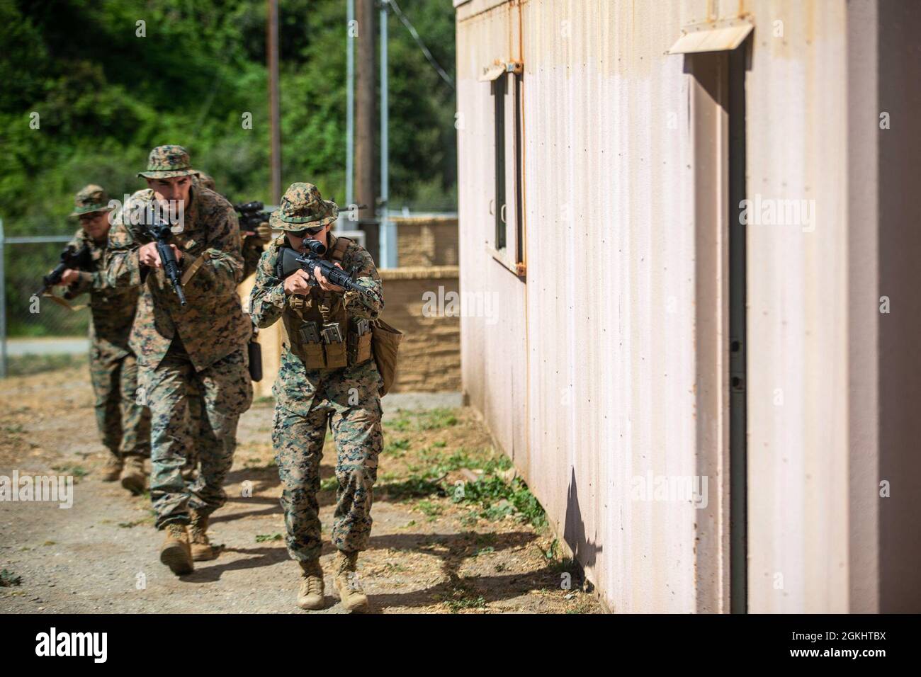 U.S. Marines with Headquarters and Support Battalion, Marine Corps Base ...