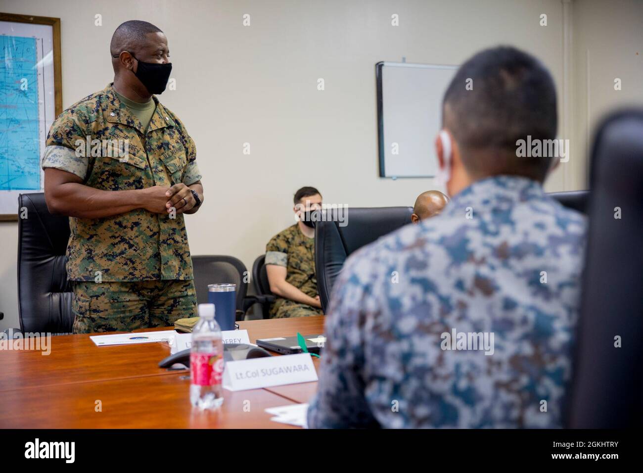 U.S. Marine Corps Lt. Col. Jerry Godfrey, commanding officer of Marine ...