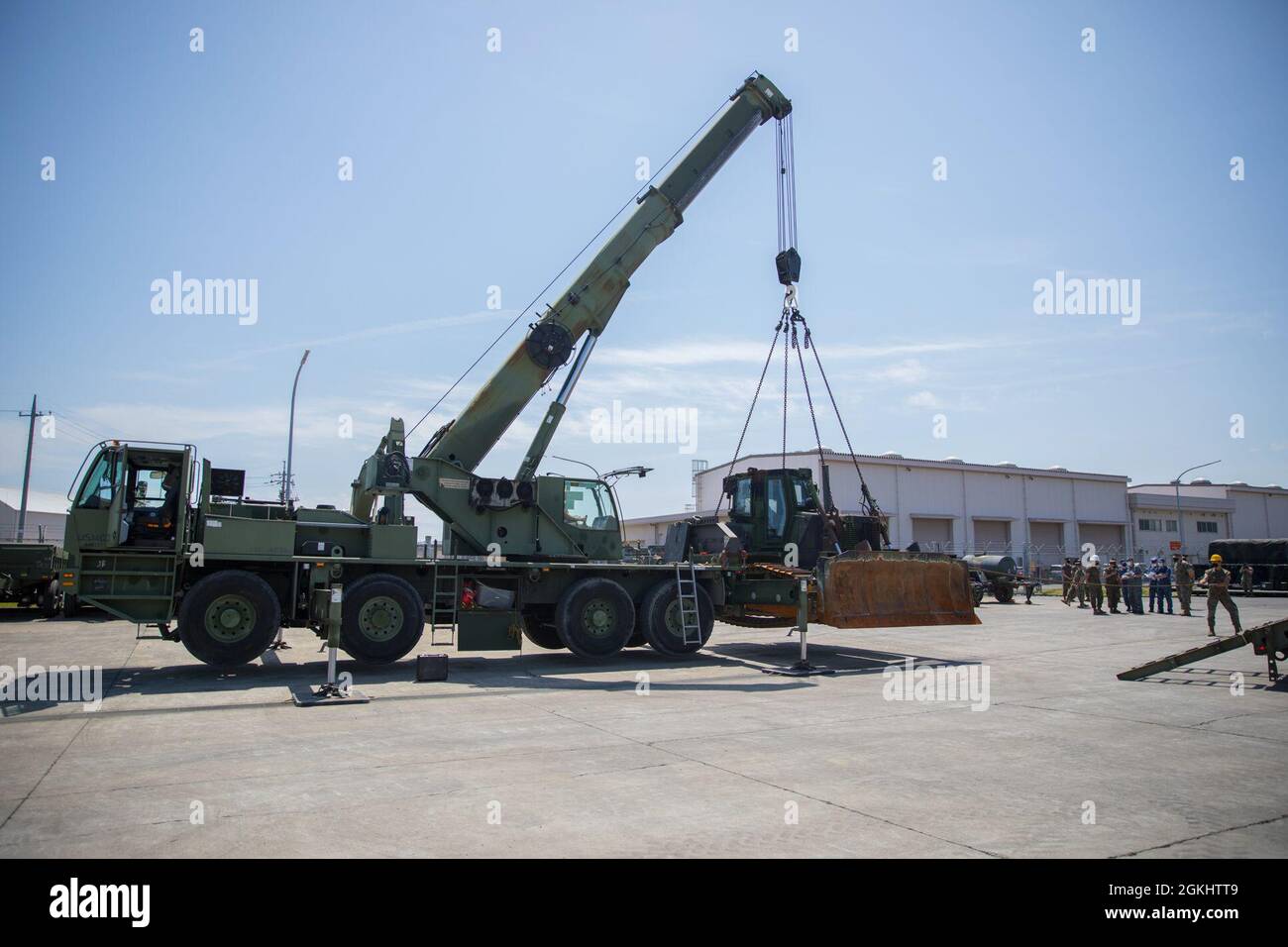 U.S. Marines with Marine Wing Support Squadron (MWSS) 171 present ...