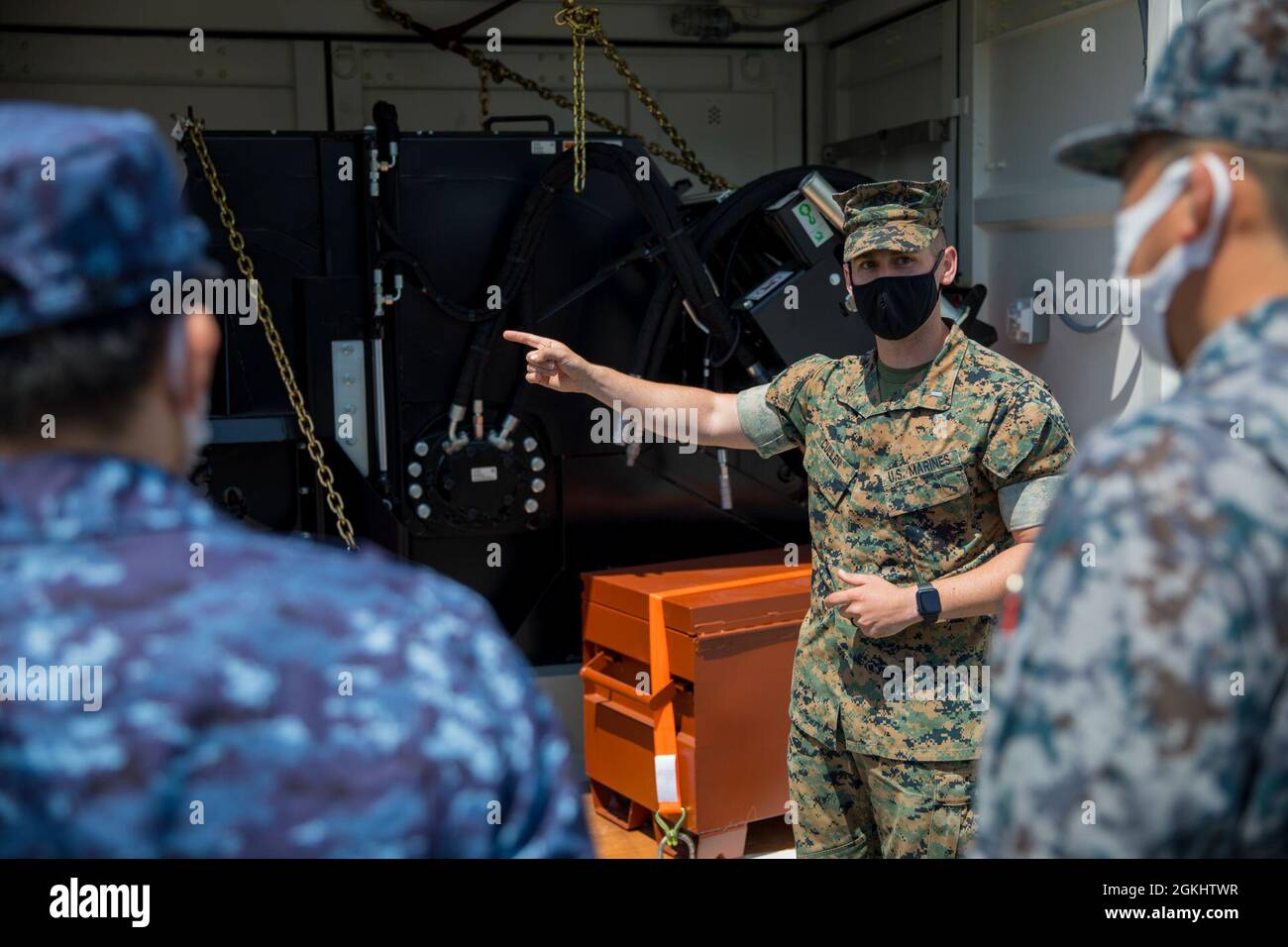 U.S. Marine Corps 1st Lt. Christian Cullen, a combat engineer officer ...