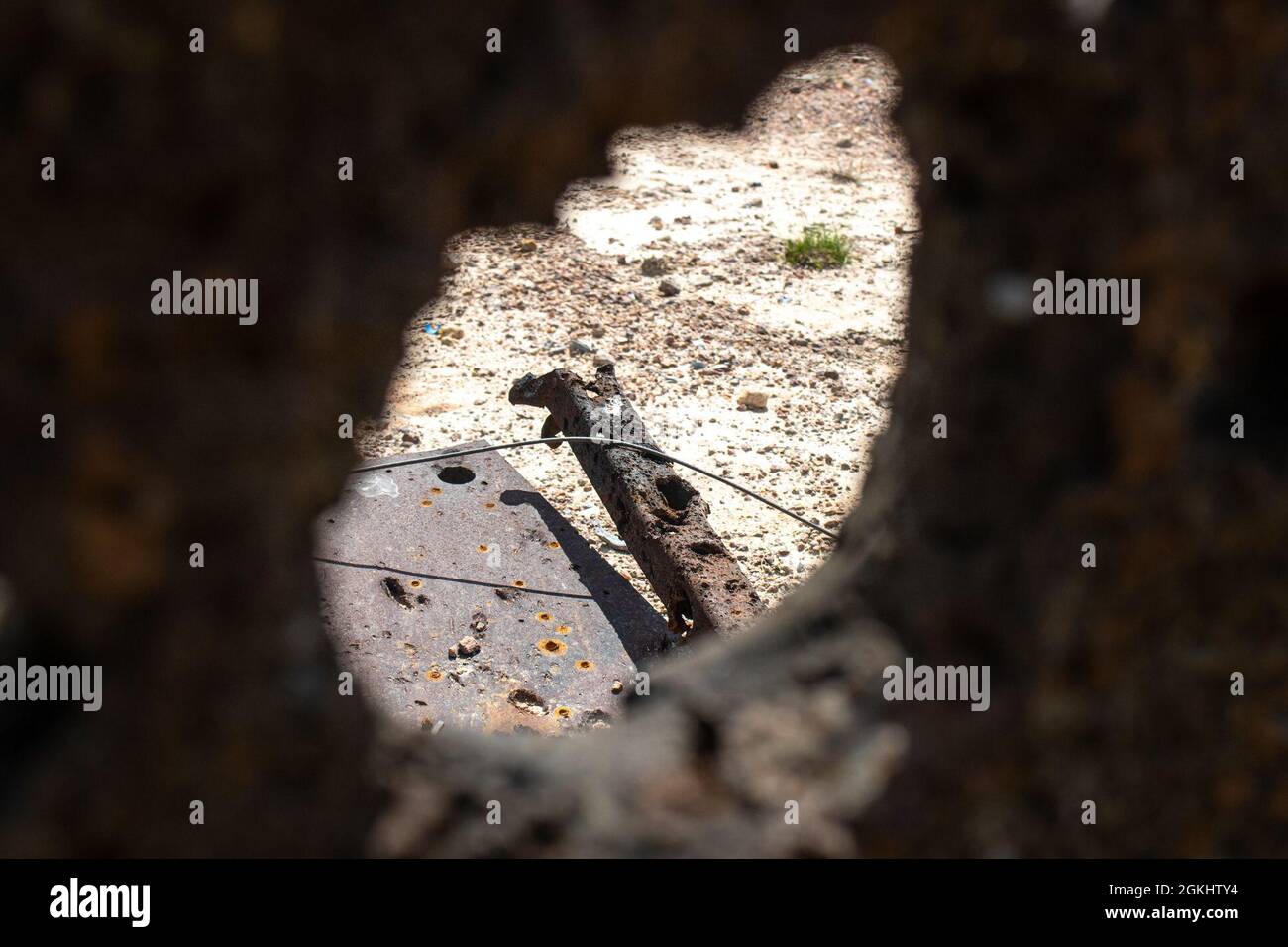 A time fuse lays on a demolition range at Kangaroo Flats Training Area ...