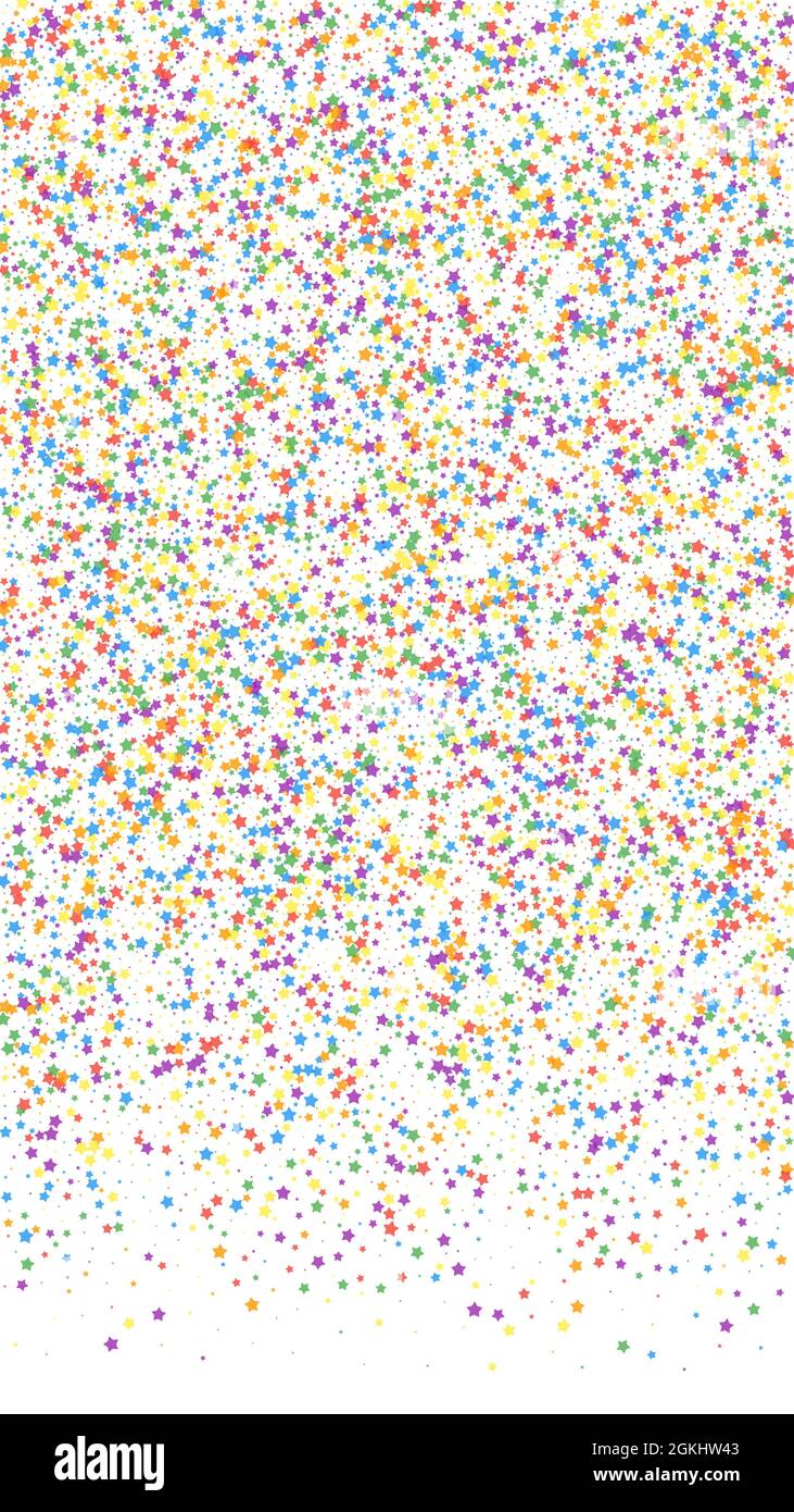 Festive favorable confetti. Celebration stars. Childish bright stars on ...