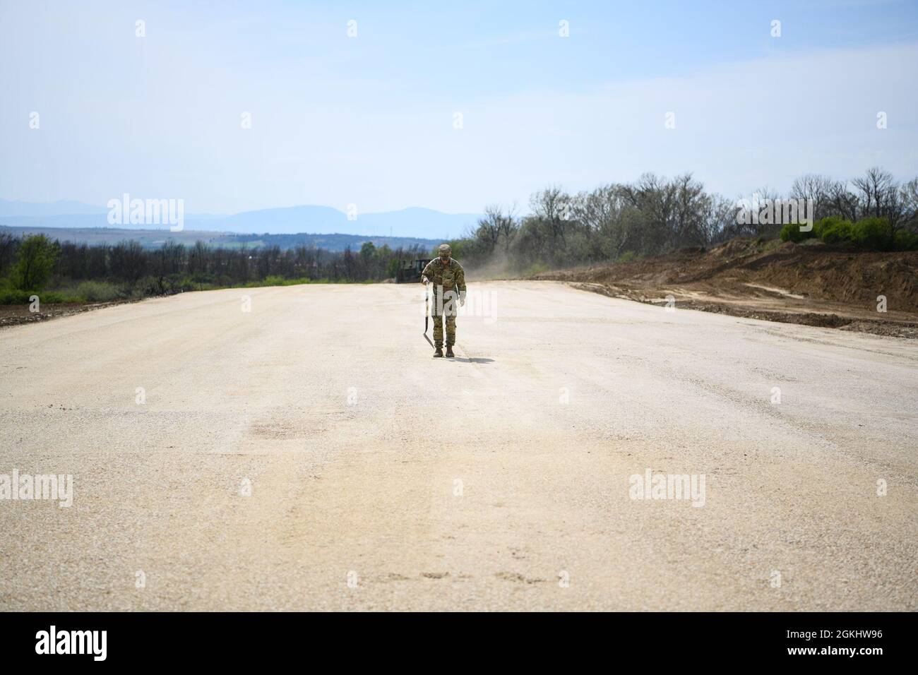 U.S. Army Pfc. Chase Hunter, Horizontal Contraction Engineer, assigned ...