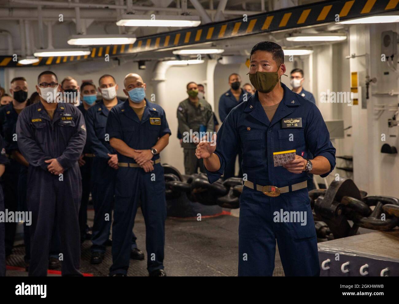 PACIFIC OCEAN (April 27, 2021) – U.S. Navy Capt. Henry Kim, commander ...