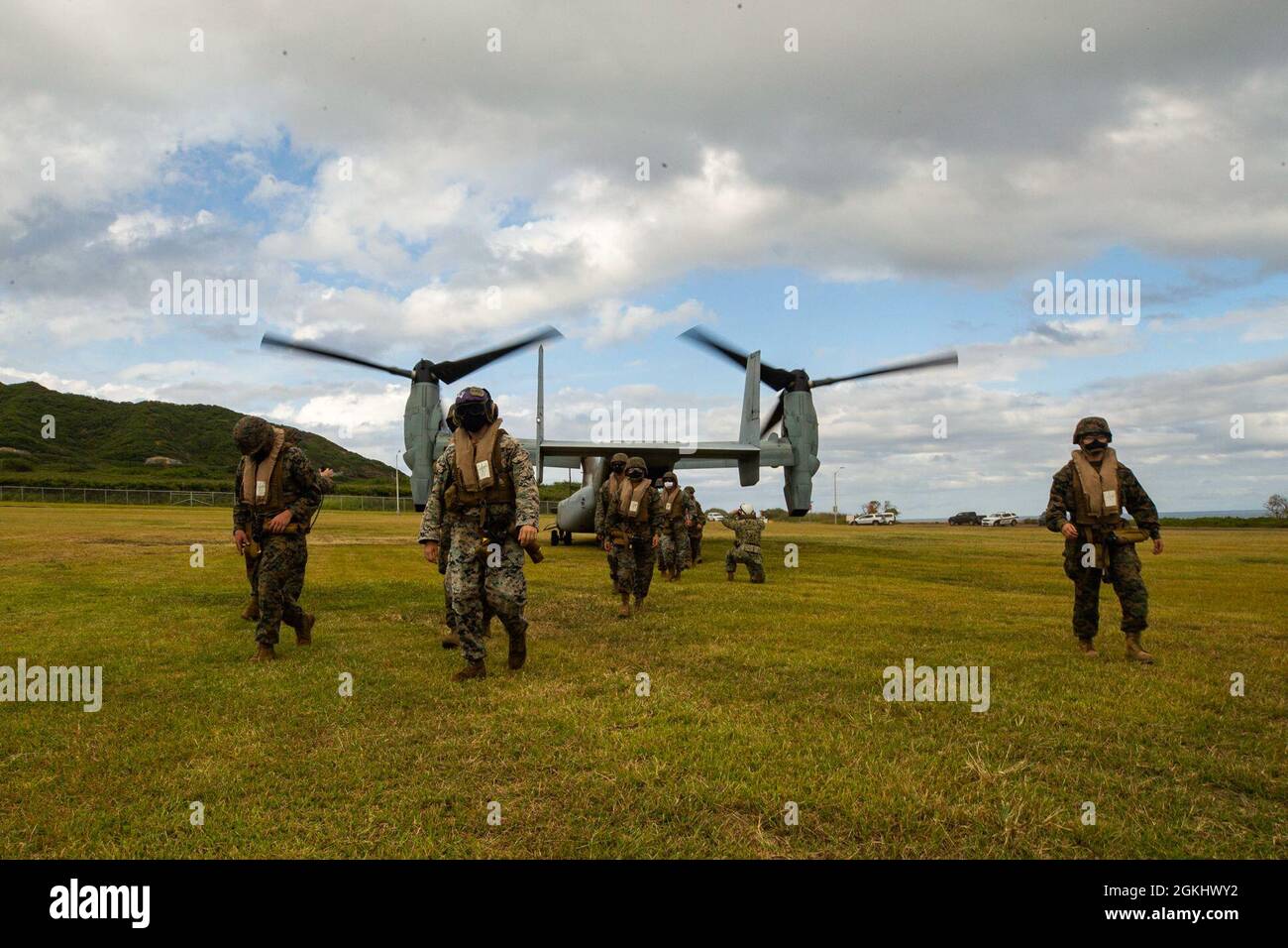 U.S. Marines attached to Headquarters Battalion, Marine Corps Base ...