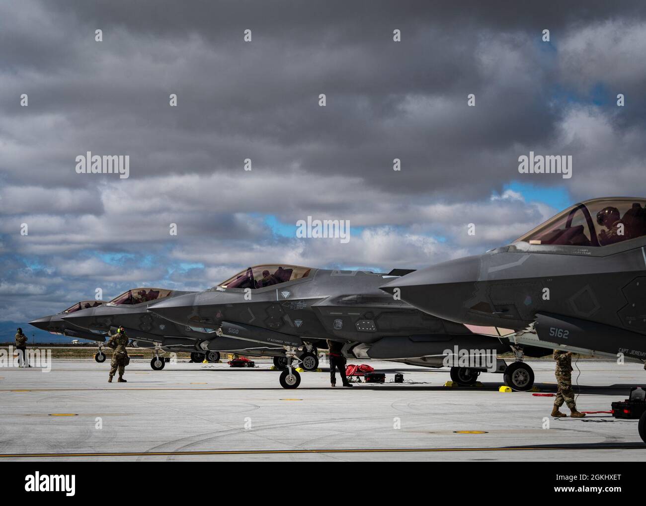 Airmen from the 34th Fighter Squadron prepare to launch out F-35A ...
