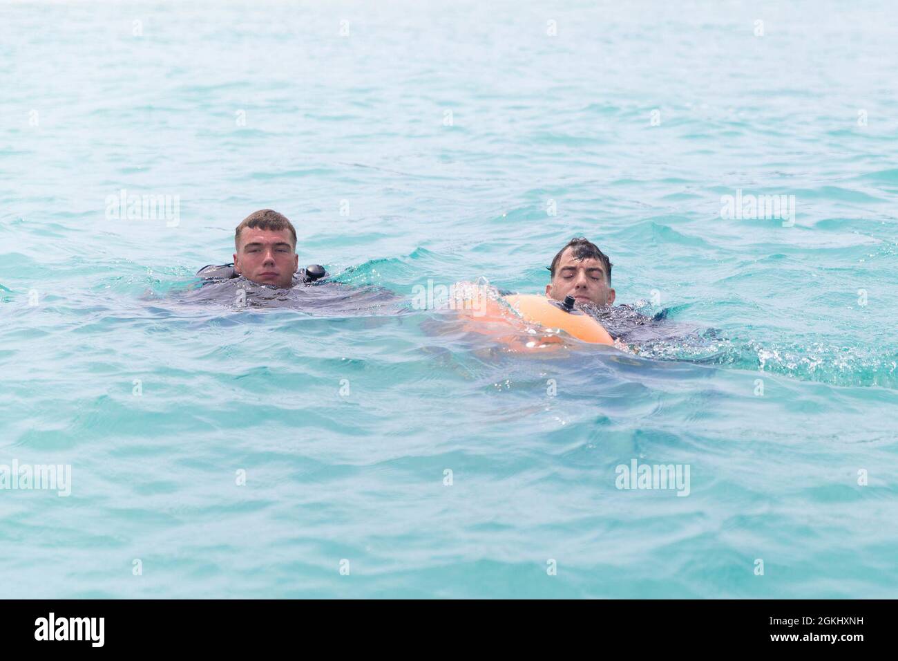 U.S. Marine Corps Cpl. Patrick Shrock and Cpl. Michael Cenci with Force ...