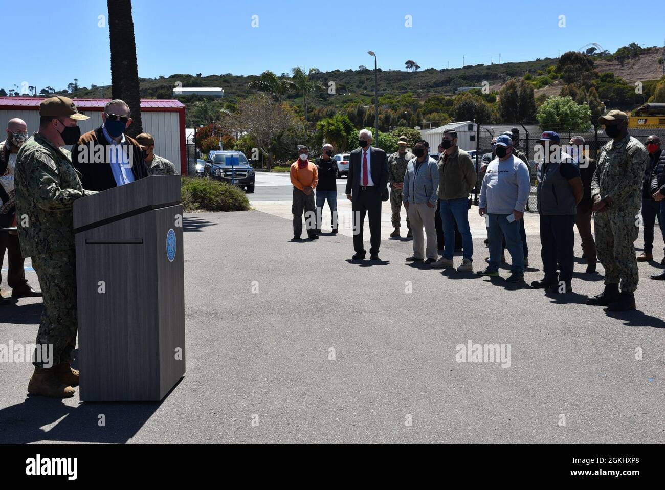 The NAVSUP FLC San Diego Commanding Officer Captain Tim Brown, provides ...