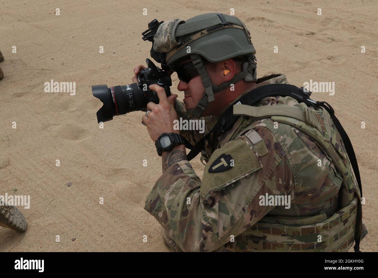 Spc. Christian Walker, a mechanic with 36th Infantry Division, Task ...