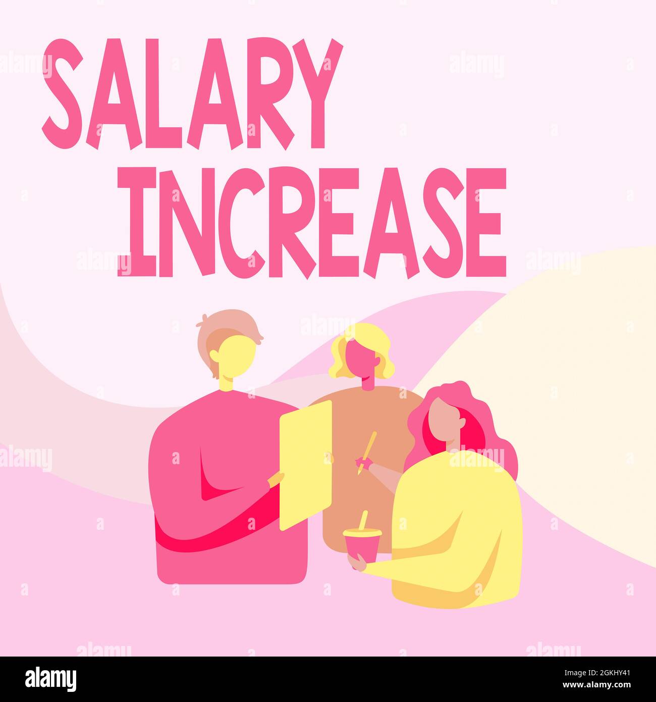 Hand writing sign Salary Increase. Word Written on an increase in the ...
