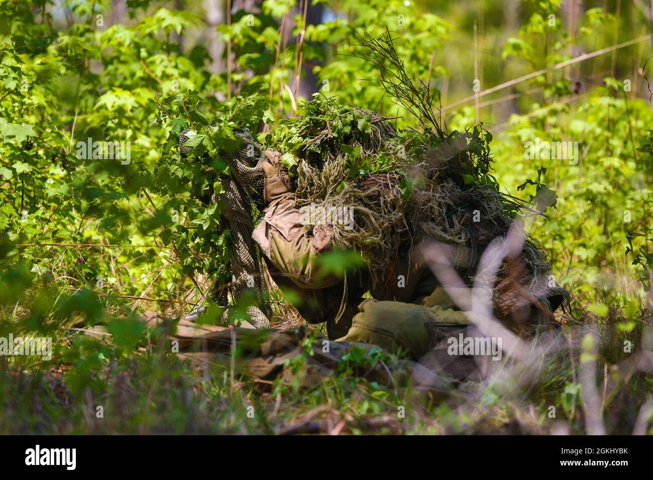 Marine Raiders train in stalking and concealment while attending the ...