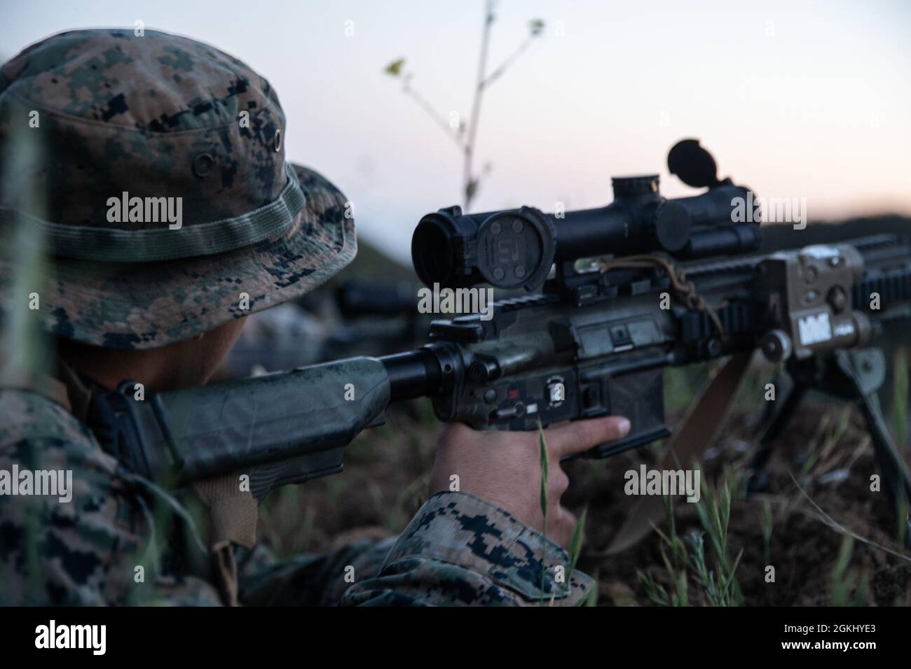 U.S. Marine Corps Cpl. Eric Romero, a squad leader with Bravo Company ...