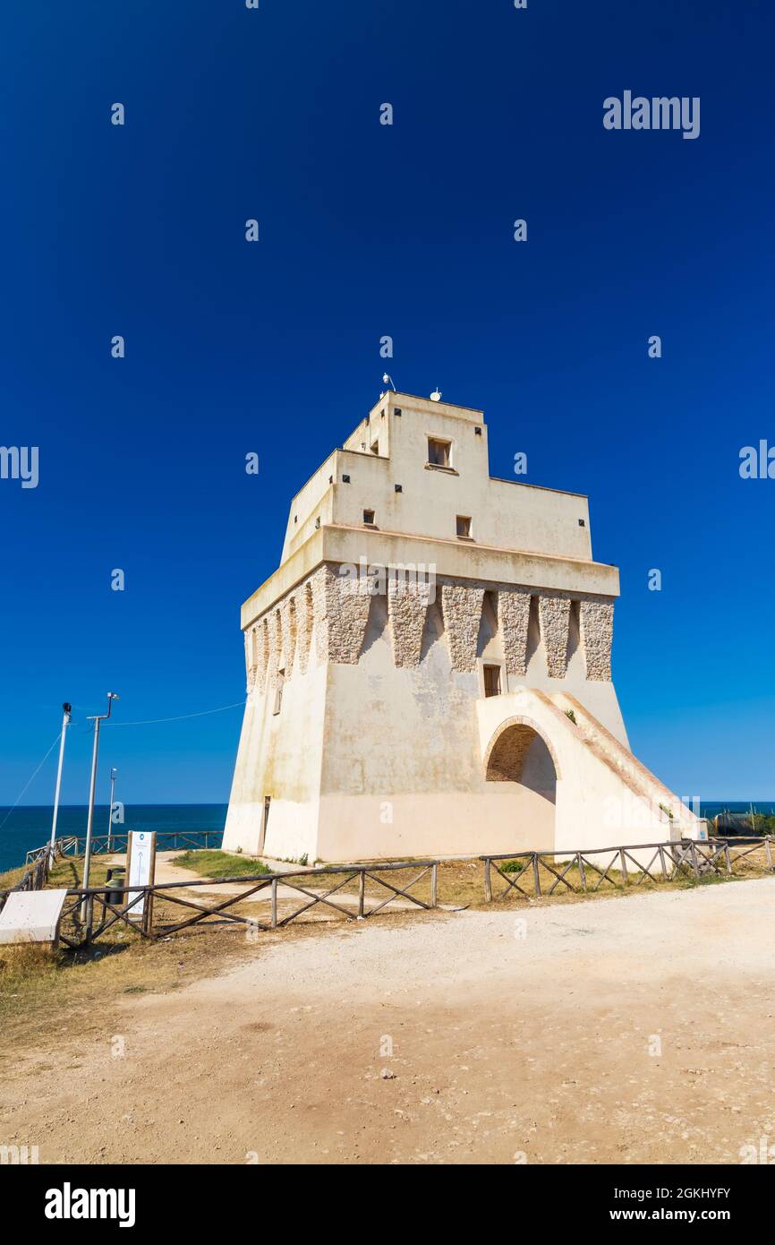 Torre Mileto castle near San Nicandro Garganico, Apulia, Italy Stock ...