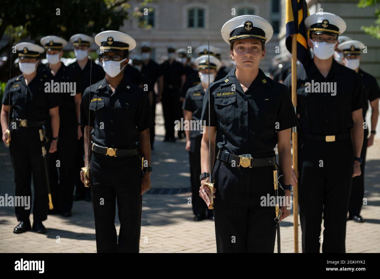 ANNAPOLIS, Md. (Apr. 27, 2021) U.S. Naval Academy Midshipmen hold noon ...