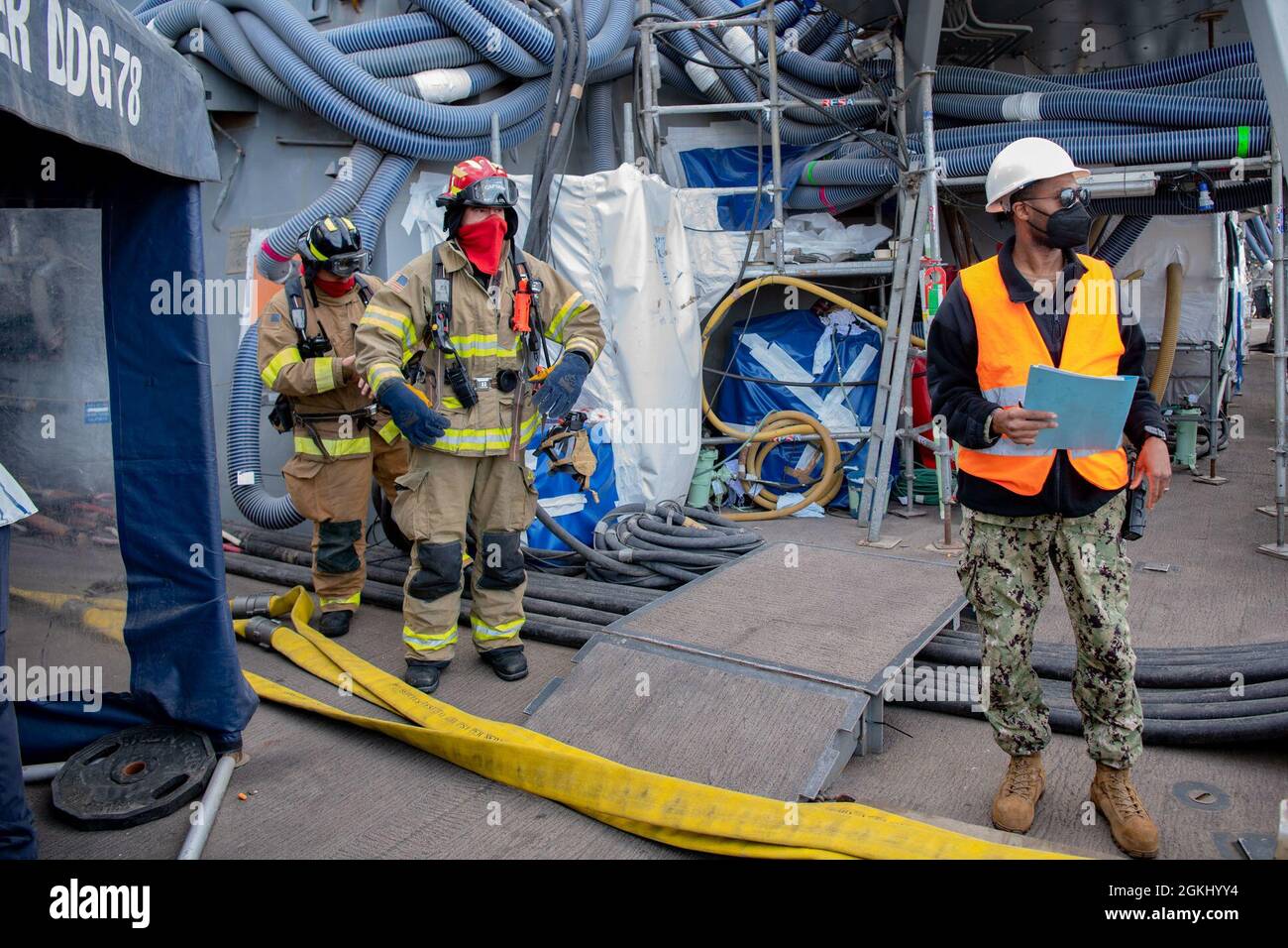 NAVAL STATION ROTA, Spain (April 28, 2021) Firefighters attached to ...