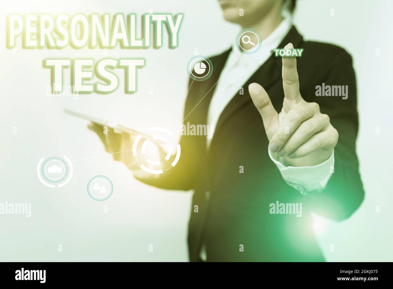 Conceptual display Personality Test. Business showcase A method of ...