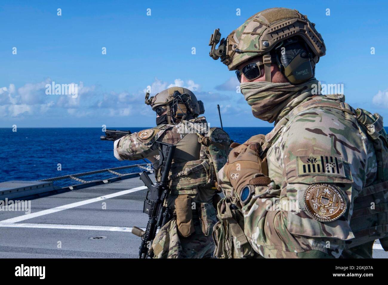 PACIFIC OCEAN (April 28, 2021) Members of the U.S. Coast Guard Law ...