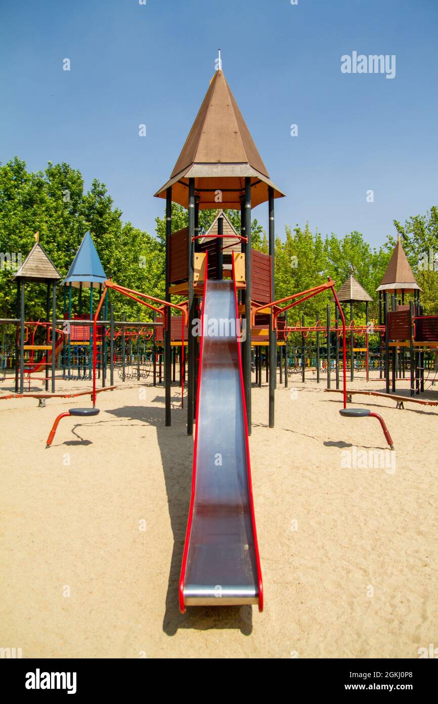 Swing carousels slides hi-res stock photography and images - Alamy