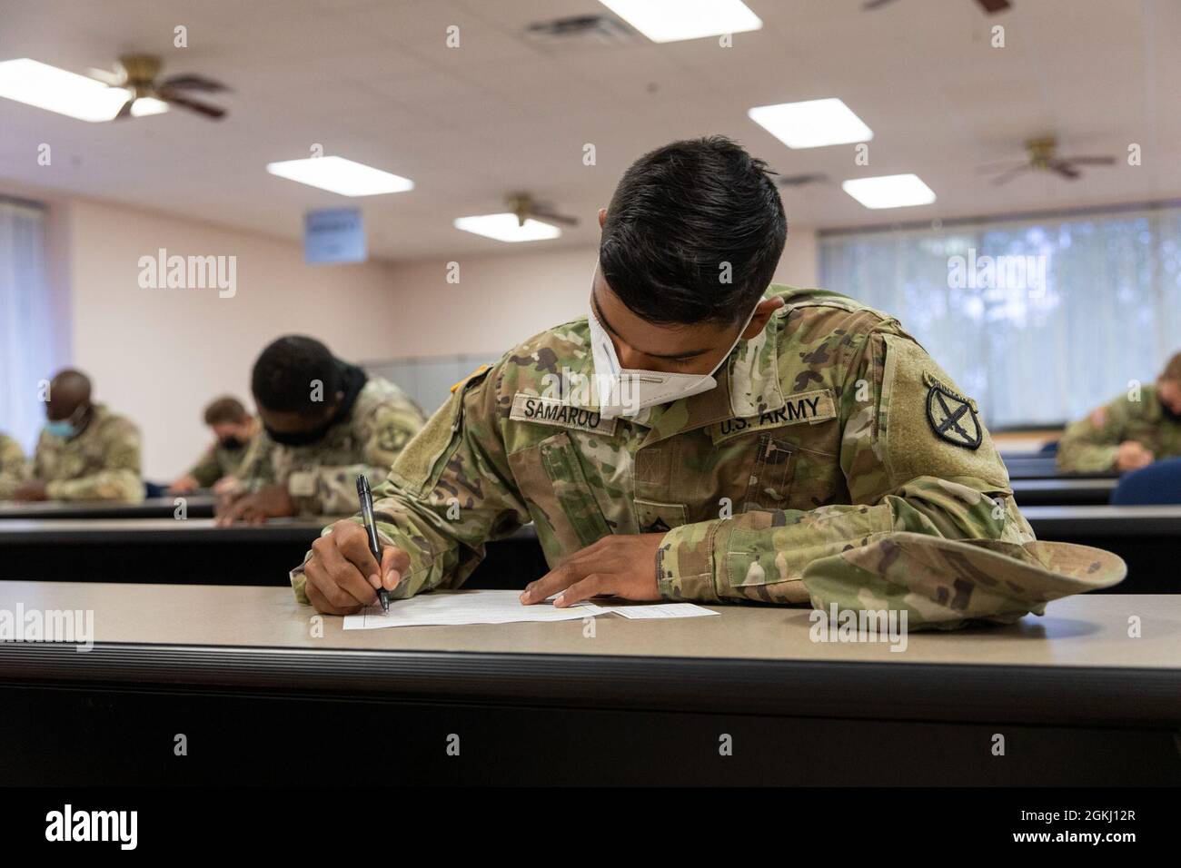 U.S. Army Pvt. 1st Class Dhaniram Samaroo, an infantryman assigned to ...
