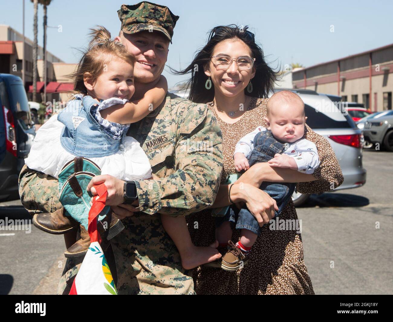 A U.S. Marine with Marine Light Attack Helicopter Squadron (HMLA) 267 ...