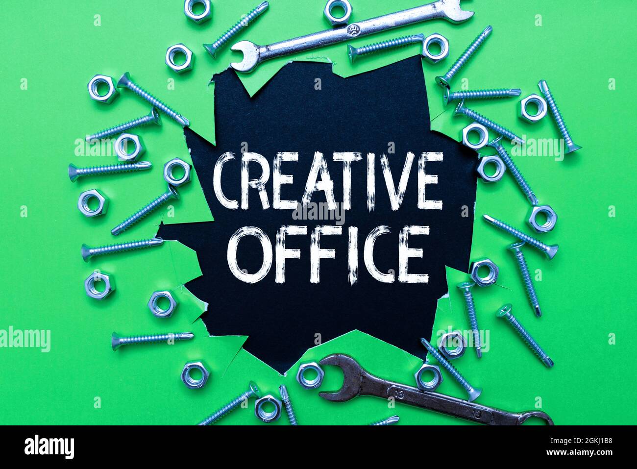 Handwriting text Creative Office. Business showcase any office that ...