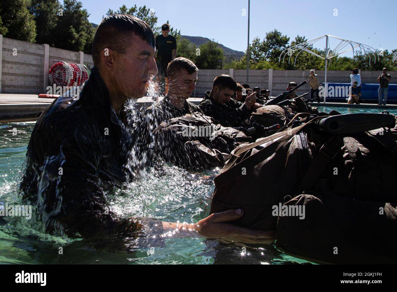 U.S. Marine Pfc. Benjamin Cameron, a student with Alpha Company ...