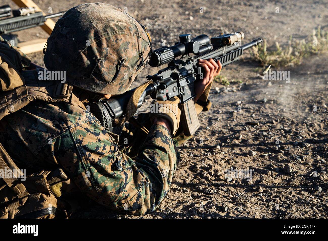A U.S. Marine with Alpha Company, Infantry Training Battalion, School ...