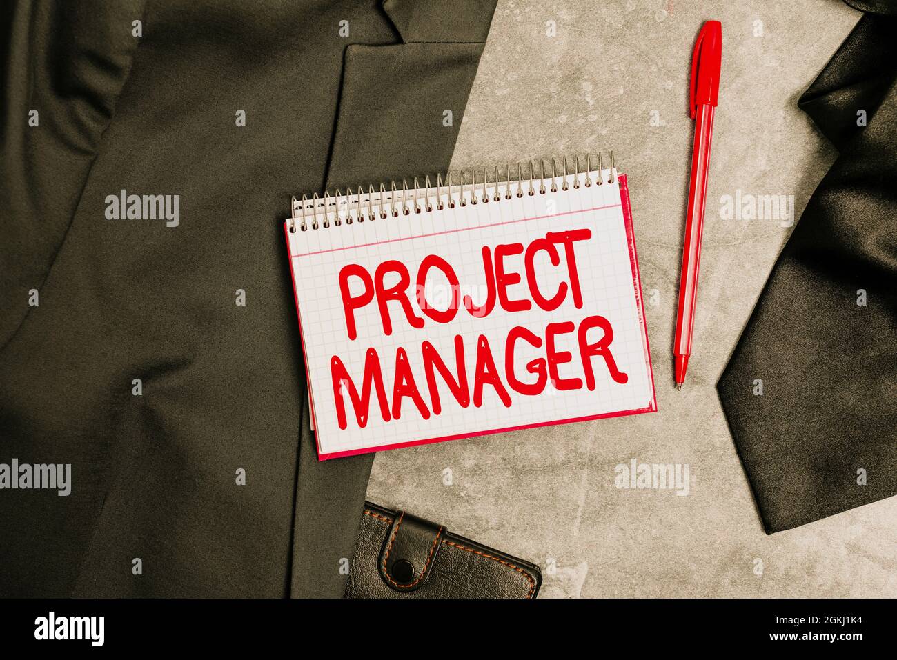 Conceptual caption Project Manager. Internet Concept overall charge of ...
