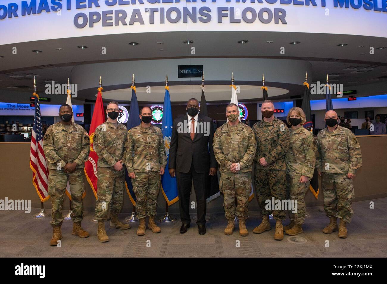 Secretary of Defense Lloyd J. Austin III poses for a photo with U.S ...