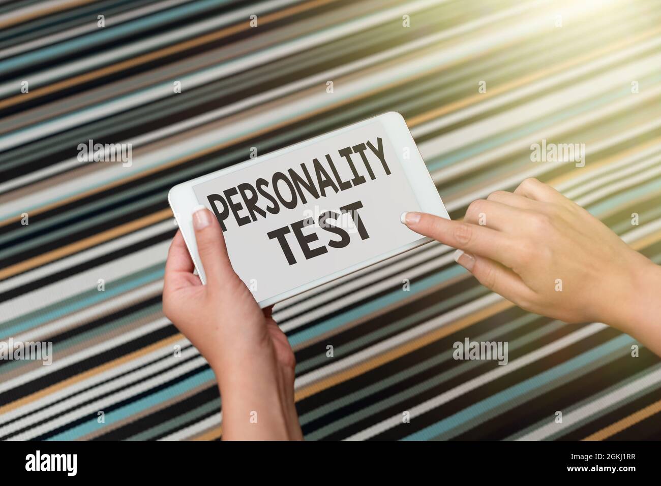 Writing displaying text Personality Test. Business showcase A method of ...