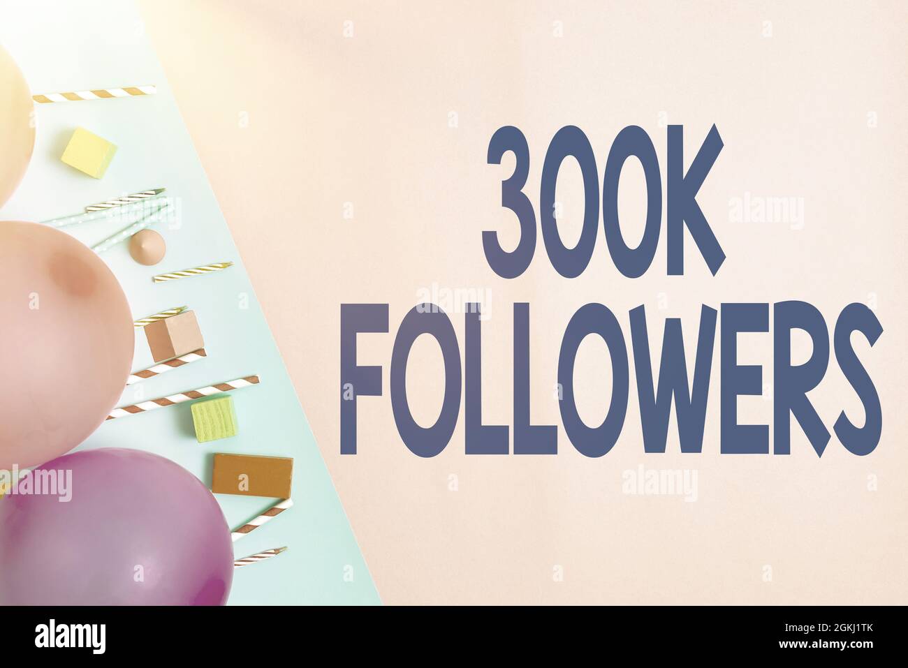 Hand writing sign 300K Followers. Internet Concept number of ...