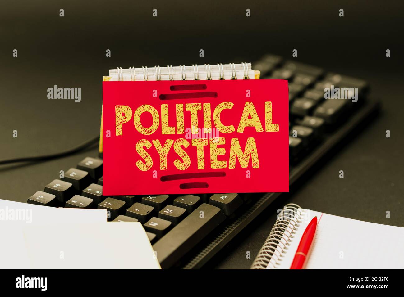 Hand writing sign Political System. Business idea the process for ...