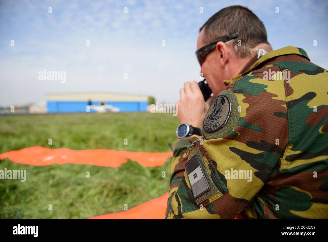 Belgian Army 1st Sgt. Maj. Willy Vets, a dispatcher with the Training ...