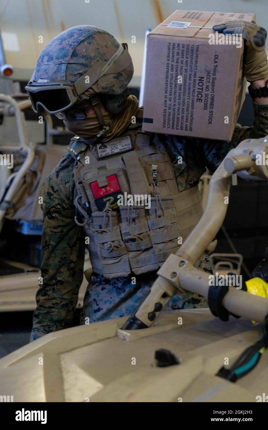 PACIFIC OCEAN (April 28, 2021) U.S. Marine Corps Cpl. Alexander Natsios ...