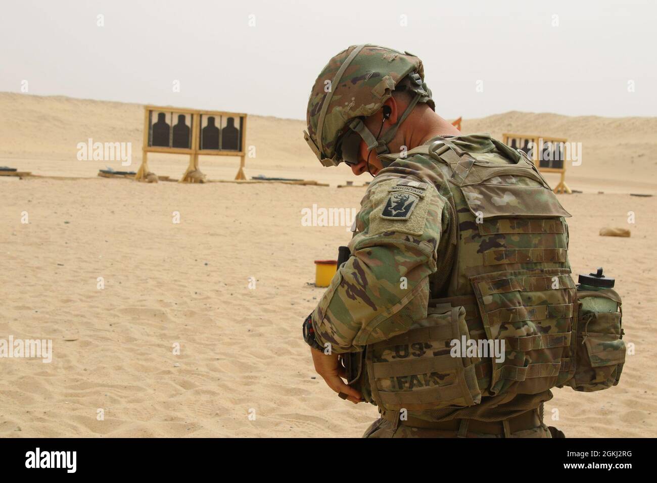 A Task Force Spartan Soldier from the 130th Field Artillery Brigade ...