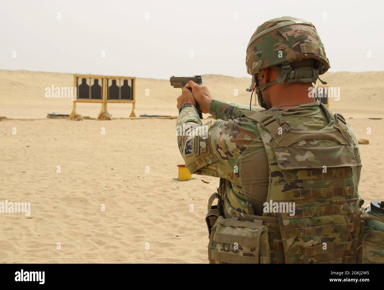 A Task Force Spartan Soldier from the 130th Field Artillery Brigade ...