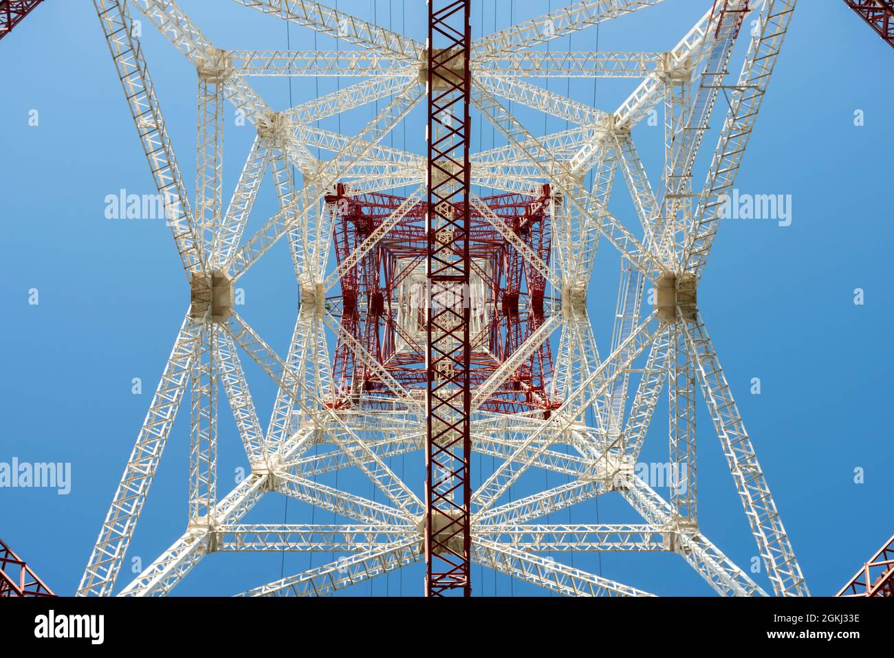 Large metal structure designed to support a large number of high ...