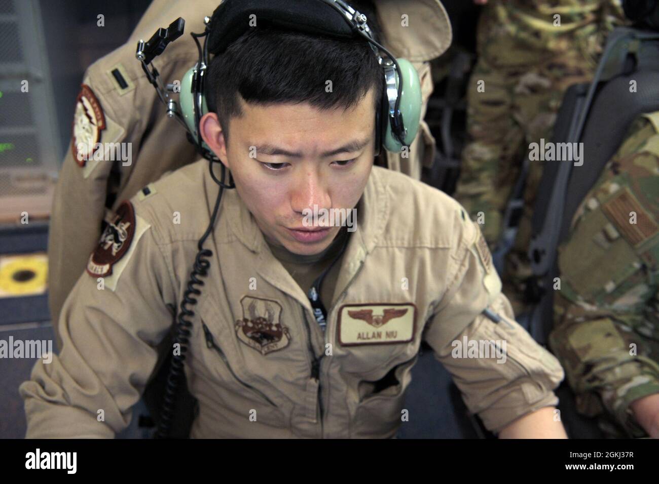 U.S. Air Force 1st Lt. Allan Niu, 968th Expeditionary Airborne Air ...