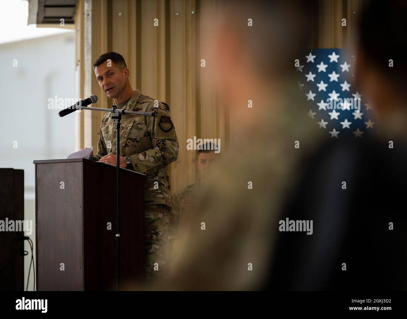 U.S. Air Force Brig. Gen. Larry Broadwell, 380th Air Expeditionary Wing ...