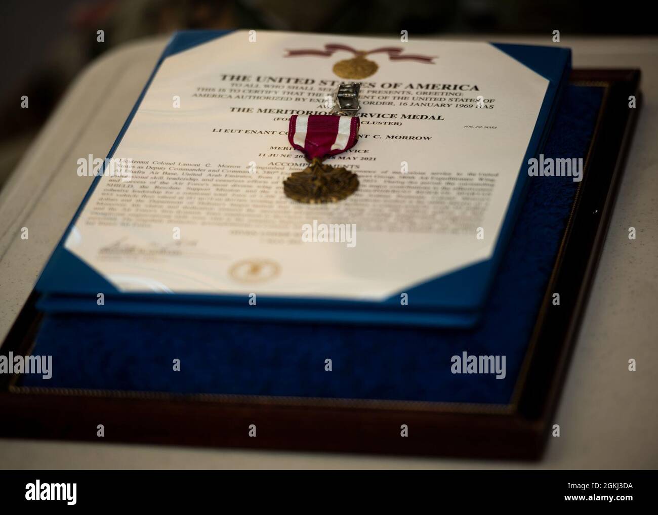 The Meritorious Service Medal (MSM) presented to the outgoing 380th ...