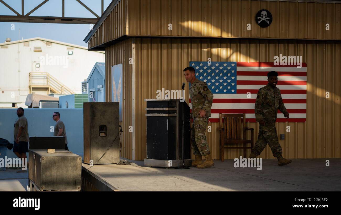 U.S. Air Force Brig. Gen. Larry Broadwell gives opening remarks for an ...