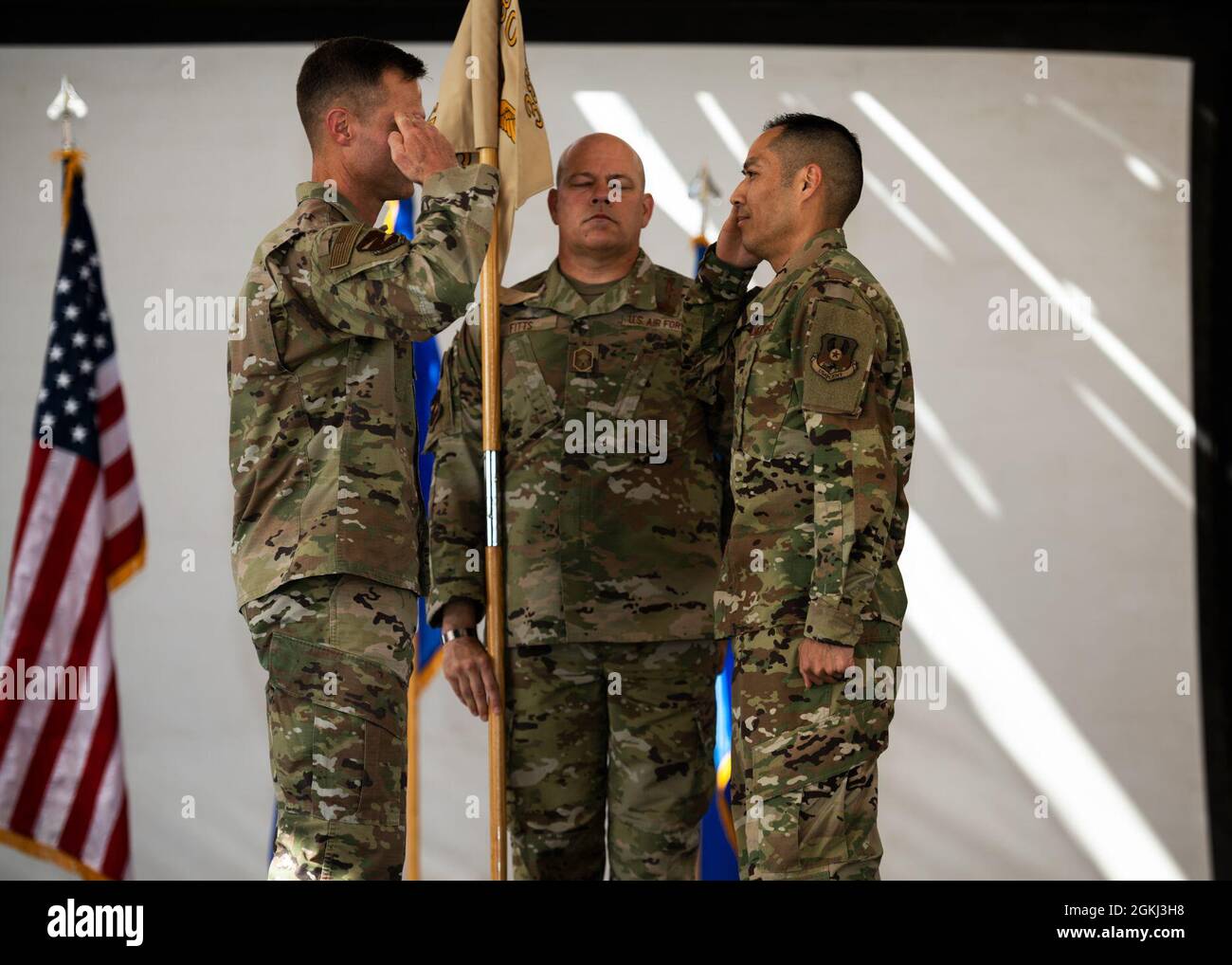 U.S. Air Force Col. Todd Inouye, right, 380th Expeditionary Mission ...
