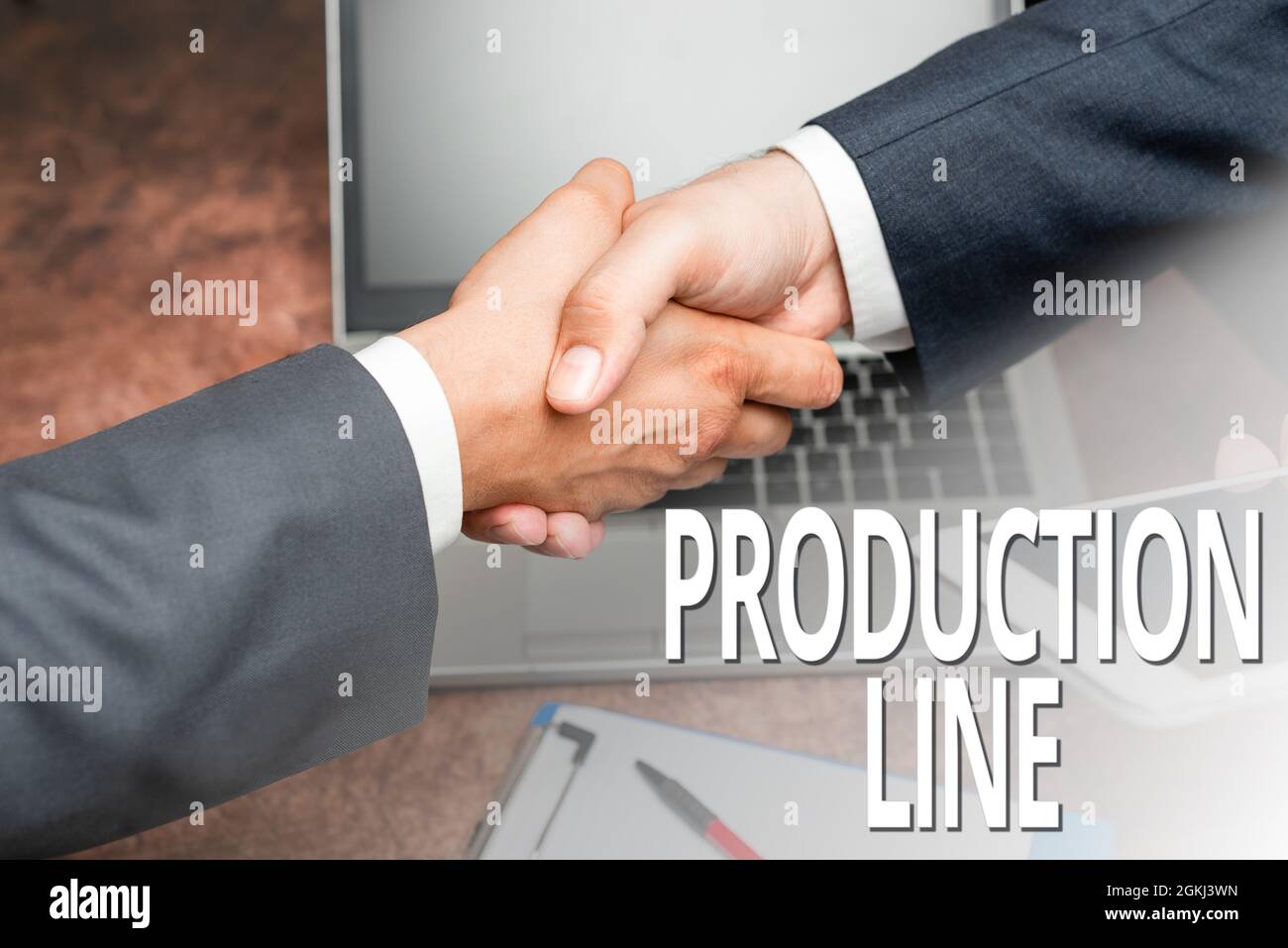 Inspiration showing sign Production Line. Word Written on set of ...