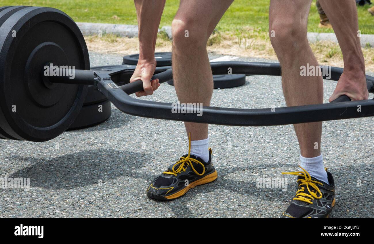 Sgt. Dominic Velez performs the 3-Repetition Maximum Deadlift as part ...