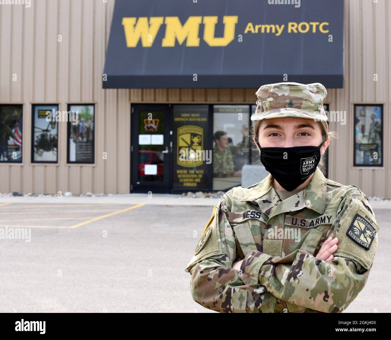U.S. Army ROTC Cadet Carly Ness, with the Western Michigan University ...
