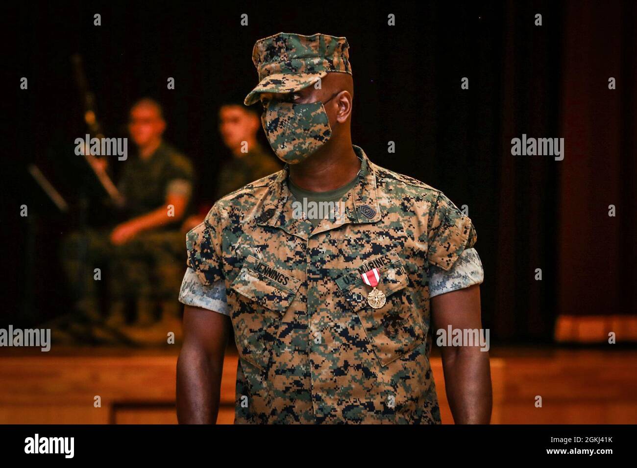 U.S. Marine Corps Sgt. Maj. Trevor T. Jennings, off-going 3d ...
